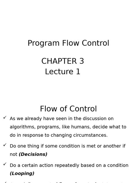 chapter 3 flow control pdf control flow programming paradigms