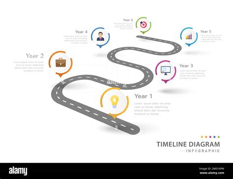 Infographic Isometric Template For Business 6 Steps Modern Timeline