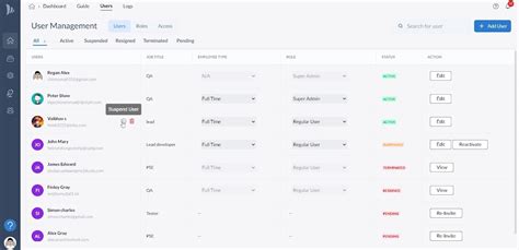 managing user status in teamwave teamwave knowledge base and support