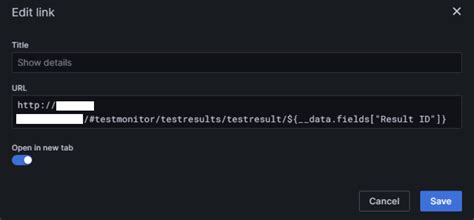 Opening Systemlink Test Result From Grafana Using Dynamic Links Ni