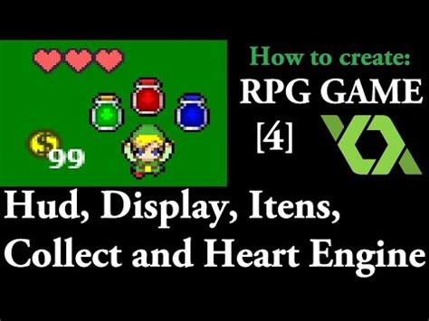 Game Maker RPG Game Part Hud Display Collect And Heart Engine