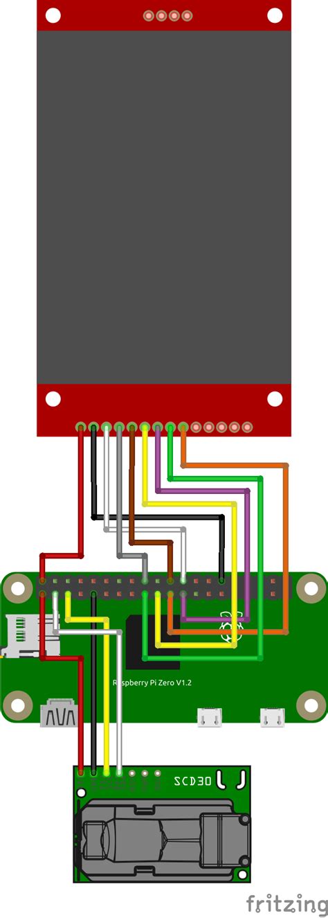 raspberry pi zero whにco2センサとlcdディスプレイを繋いで室内環境を表示する