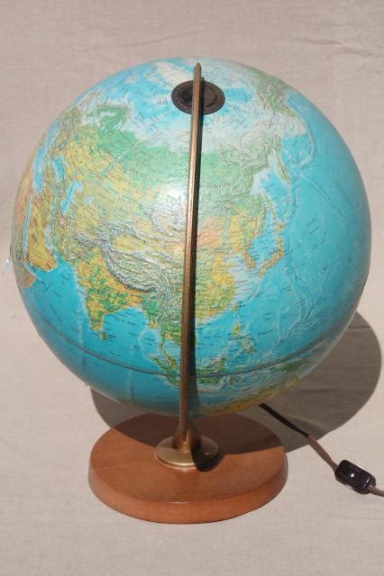 Lighted Vintage World Globe W Soviet Era Map World Horizon Replogle
