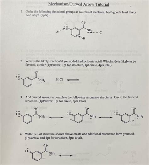 Solved Mechanism Curved Arrow Tutorial Order The Chegg Com