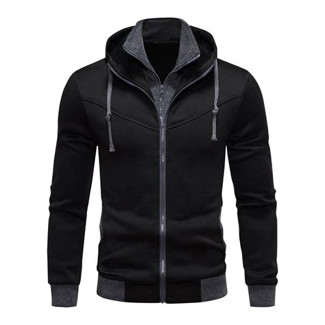 ZvnaΖh Hooded Sweatshirts For Men Full Zip Up Hoodies For Men Men