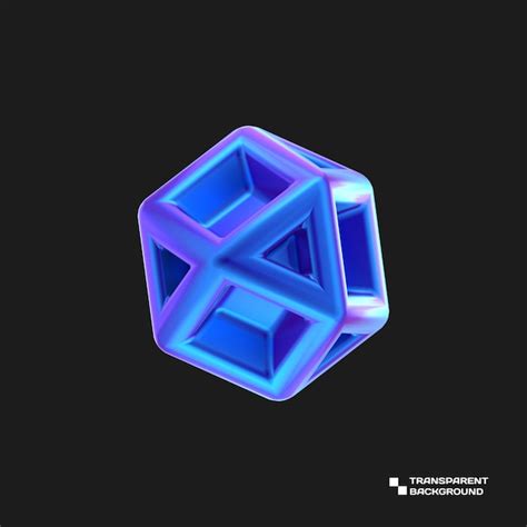 Premium Psd 3d Abstract Purple Metal Object Render