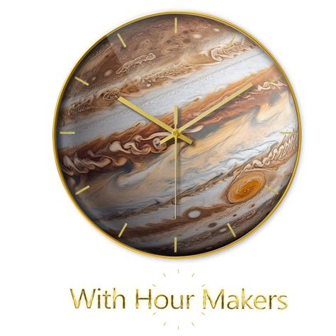 Jupiter Glow Clock Brown Planet Clock Beautiful Jupiter Wall Etsy