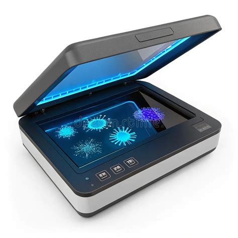Uv Light Scanner Revealing Hidden Bacteria Stock Illustration