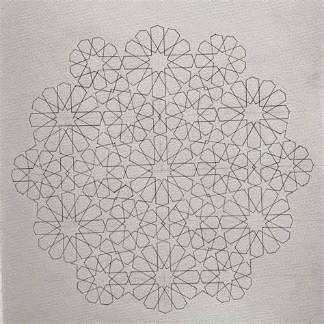 Intricate Rosette Pattern From 2020 Twelvefold Islamic Geometric