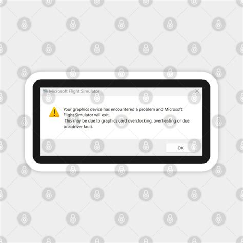 MSFS Crash Graphics Error Message Dpe Magnet TeePublic