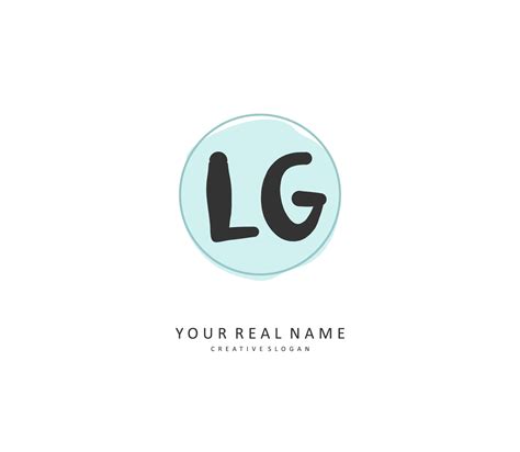 LG Initial Letter Handwriting And Signature Logo A Concept Handwriting Initial Logo With
