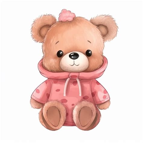 Premium Ai Image There Is A Teddy Bear Wearing A Pink Polka Dot