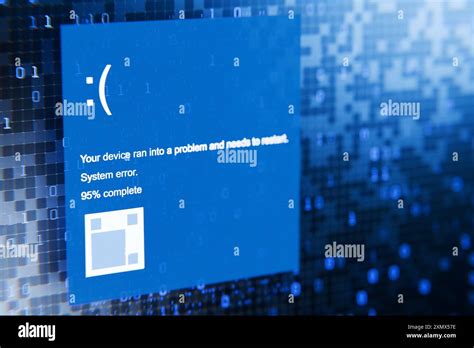 Operating System Failure Concept On Digital Background Hacking The System File Corruption