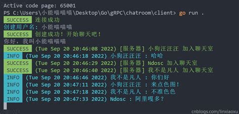 我的Go gRPC之旅 简单控制台聊天室 小能日记 博客园