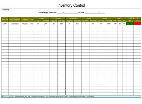 Free Inventory Tracking Excel Template