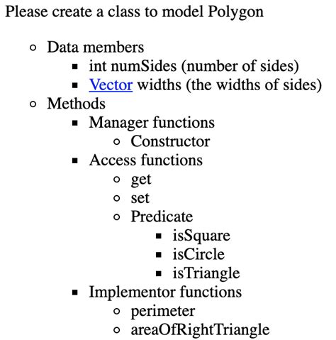 Solved Hello I Would Like To Know How To Code Class Polygon