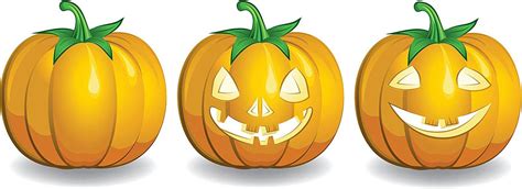 Decorative Halloween Celebrate Background Focus Glowing Pumpkin Vector