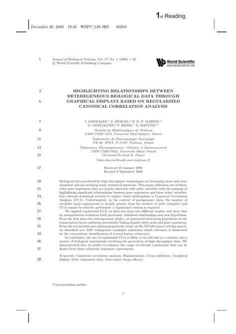 Pdf Highlighting Relationships Between Heteregeneous Biological Data Through Graphical