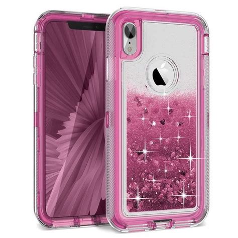 Entronix Iphone Xr Heavy Duty Glitter Case For Girls Women Liquid Bling