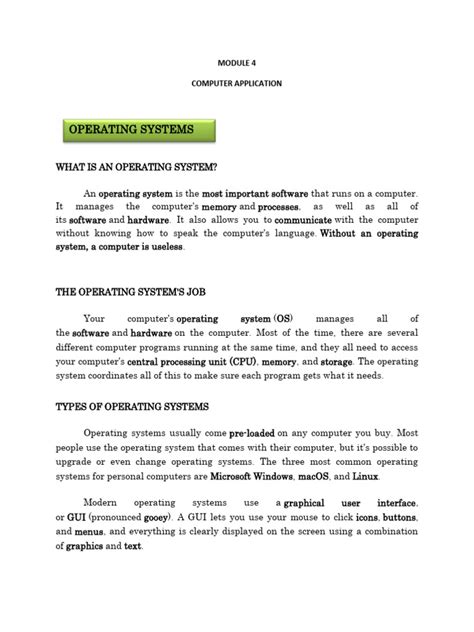 Module 4 Computer Application Pdf Application Software