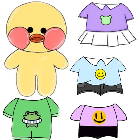 Patito De Papel Con Ropa Bonita