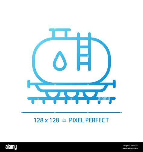 Tank Car Pixel Perfect Gradient Linear Vector Icon Stock Vector Image