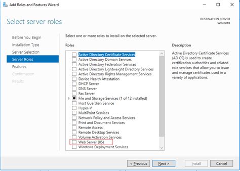 Window Server 2016 IIS