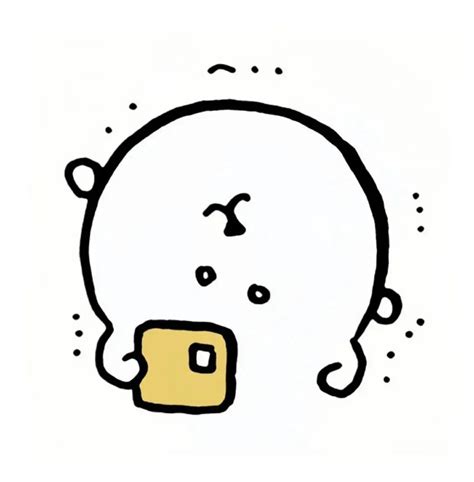 呆萌简笔画小人手持方块，表情呆萌可爱超有趣 自嘲熊玩手机表情包表情包图片动图 求表情网 斗图从此不求人