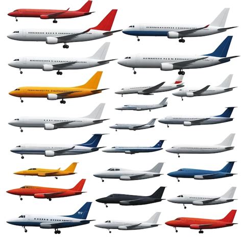 Premium Vector A Collection Of Planes With The Tail Section Showing The Tail Section