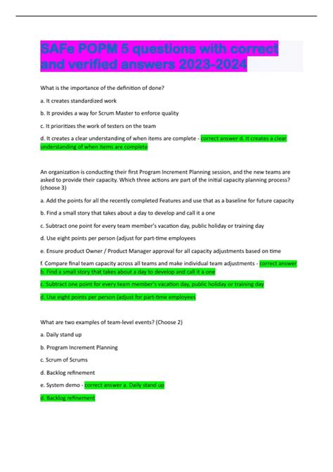 Safe Popm 5 Questions With Correct And Verified Answers Safe Popm 5 Stuvia Us