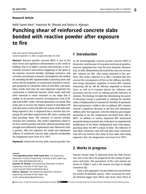 Pdf Punching Shear Of Reinforced Concrete Slabs Bonded With Reactive