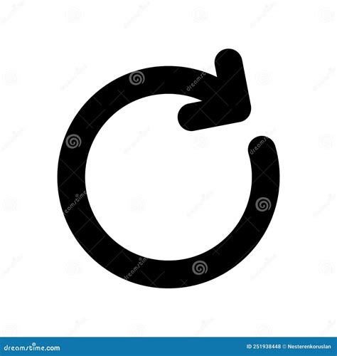 Repeat Black Glyph Ui Icon Stock Vector Illustration Of Filled 251938448