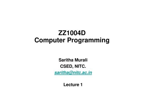 lec01 15032021 c programing basics zz 1004 d computer programming