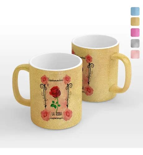 Taza Personalizada La Rosa Modelo Glitter Meses Sin Interés