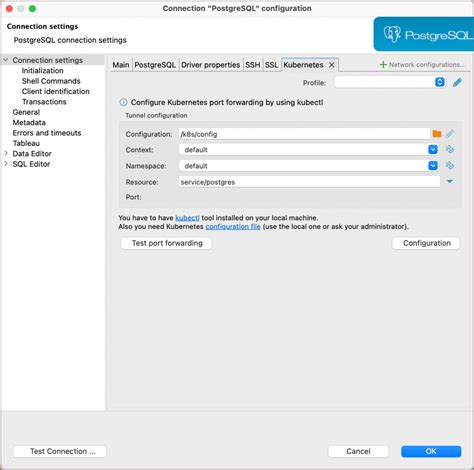 Kubernetes Configuration Dbeaver Documentation