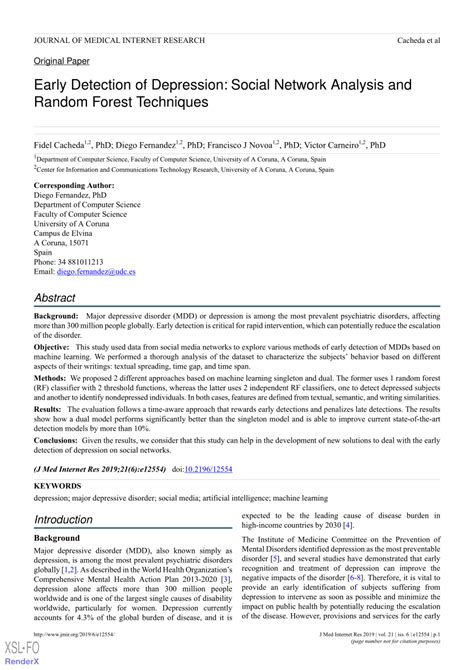 pdf artificial intelligence and social networks for early detection