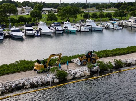 In Pictures Founders Breakwater Restoration Is Underway In Islamorada