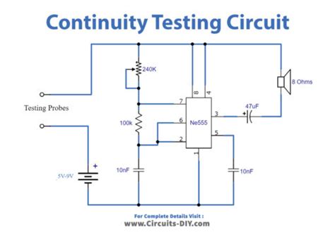 Continuity Tester Using 555 Timer Ic