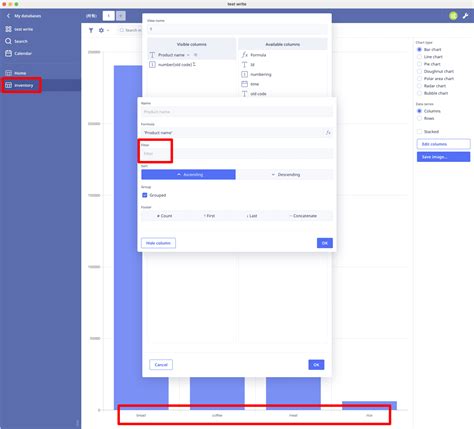 how do i filter data in charts get help ninox community