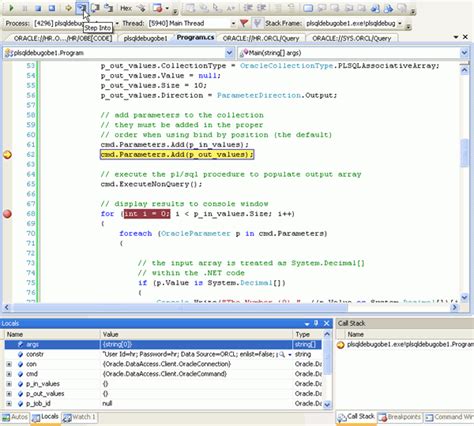 Debugging Oracle PL SQL From Visual Studio
