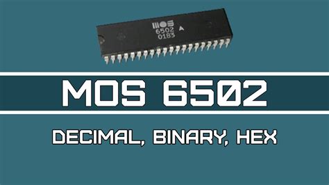 6502 Assembly Programming Video 3 Decimal Binary Hex Youtube
