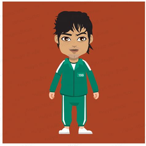 Squid Game Chibi Character PDF PNG EPS Ai Download Digital Drawings Illustrations Etsy