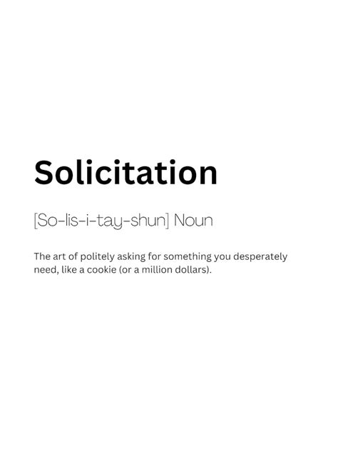 Solicitation Definition Meaning Art Print By Kaigozen Fy