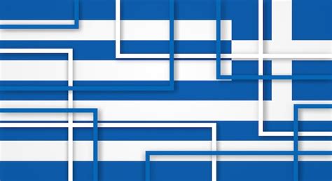 Premium Vector Abstract Geometric Square Stripes Lines Papercut Background With Flag Of Greece