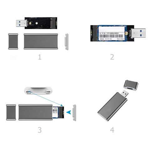 Usb 3 0 to m 2 ssd kabinet usb 3 0 to ngff b nøgl Grandado