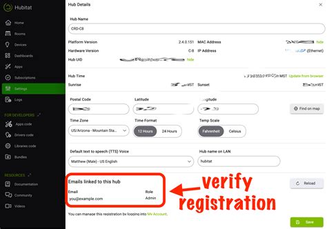 Registration And Setup Hubitat Documentation