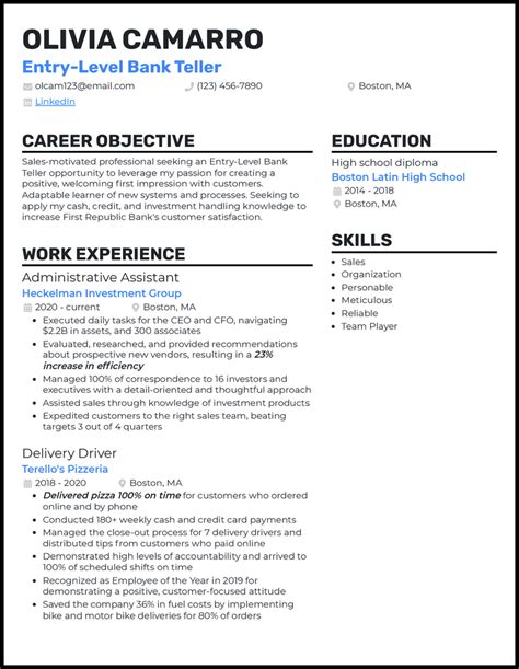 Objective For Entry Level Administrative Assistant Resume Example