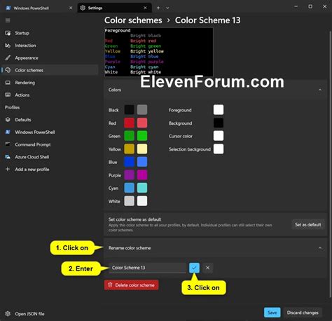 Add And Remove Custom Color Schemes For Windows Terminal In Windows 11