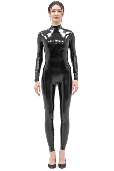 Full Body Black Latex Catsuit