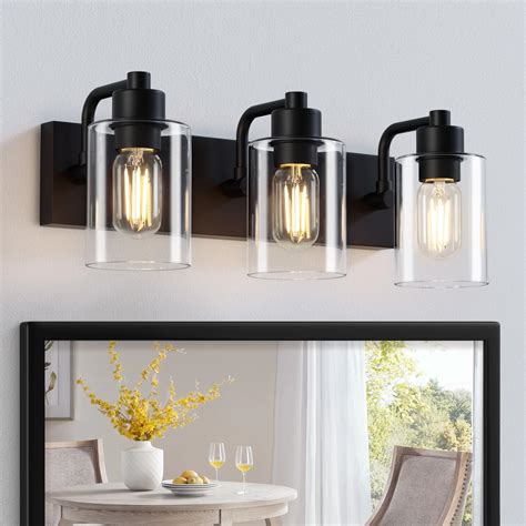 Dpyrrhic Bathroom Light Fixturesmatte Black 3 Light Bathroom Lights